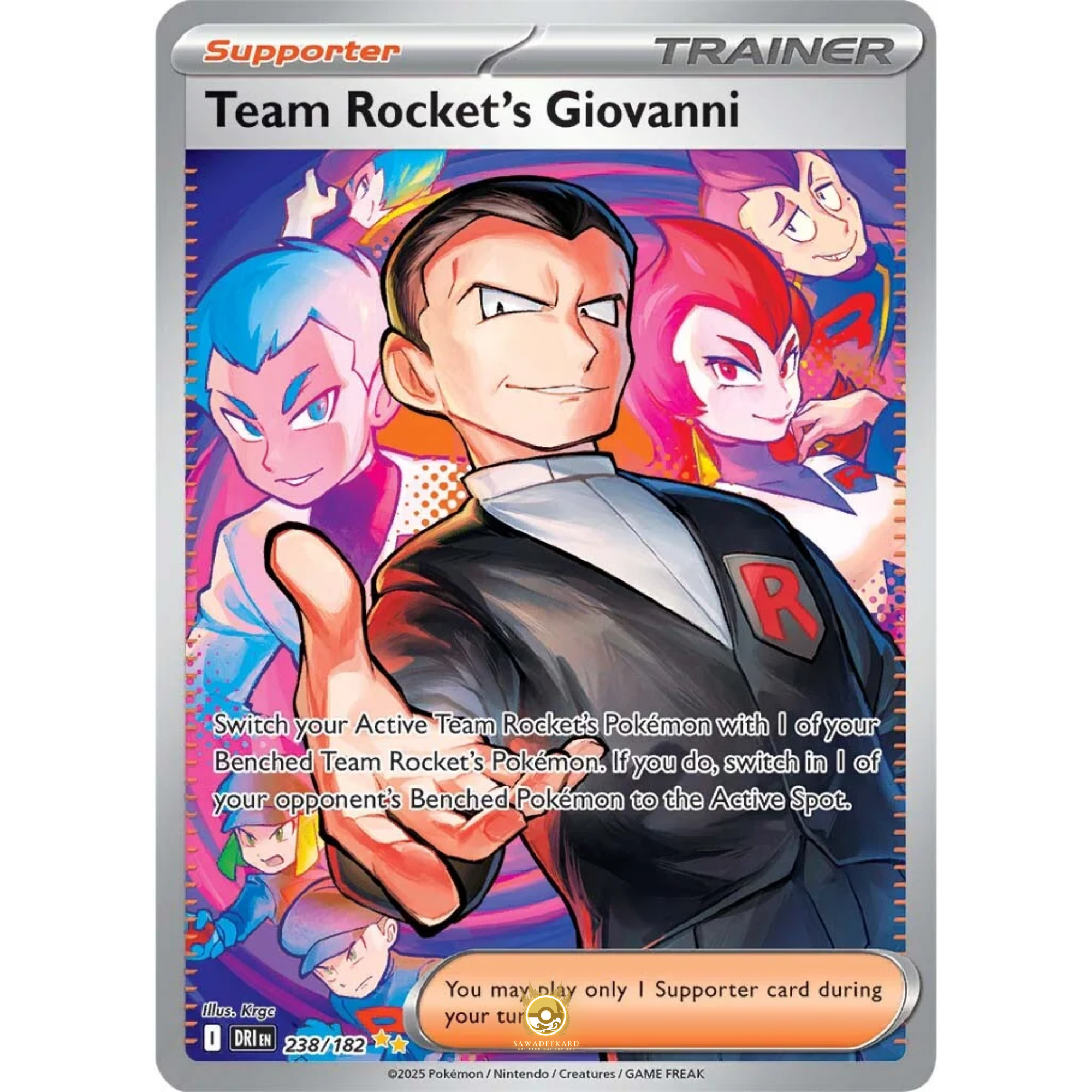 [ENG] Pokemon SV10 Destined Rivals: 238/182 Team Rocket's Giovanni [Su ...
